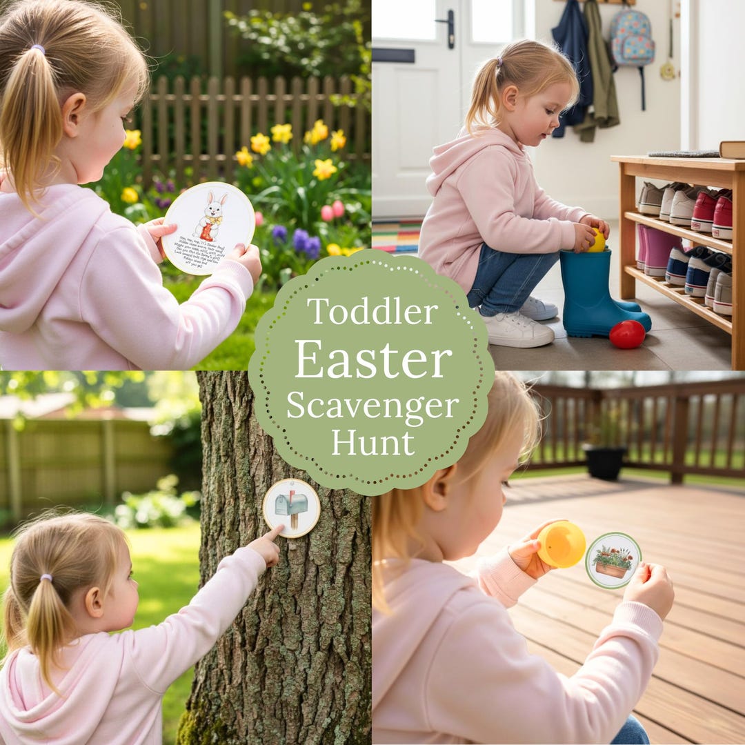 Toddler Easter Scavenger Hunt W/ Picture-only Clues | Printable Outdoor ...