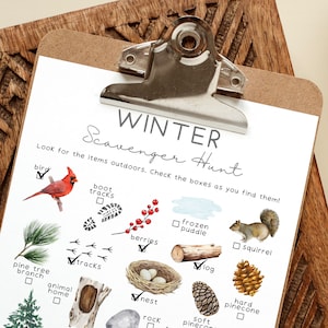 Winter Nature Scavenger Hunt, Winter Unit Study | Printable Outdoor ...