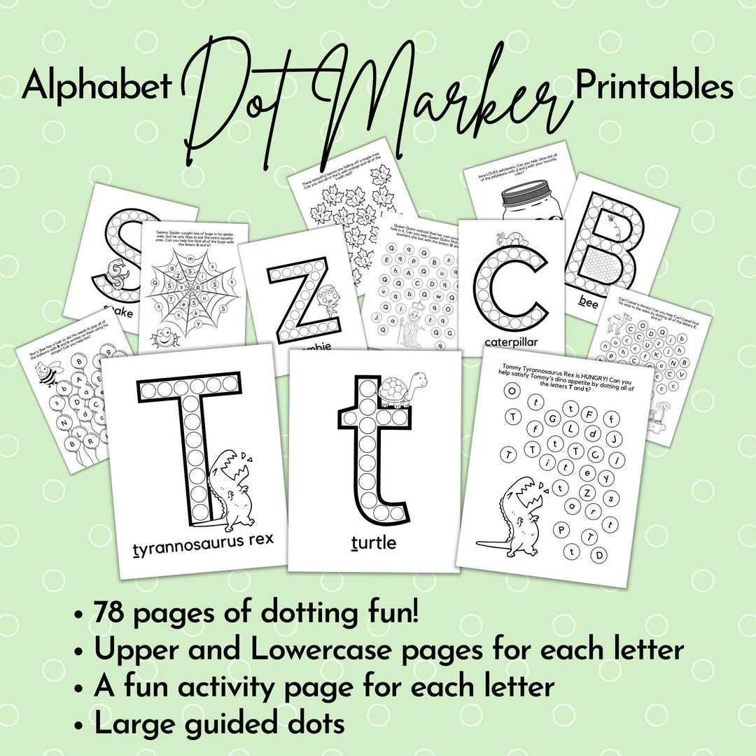 ABC Alphabet Dot Marker Activity Printable Sheets for Toddlers and ...
