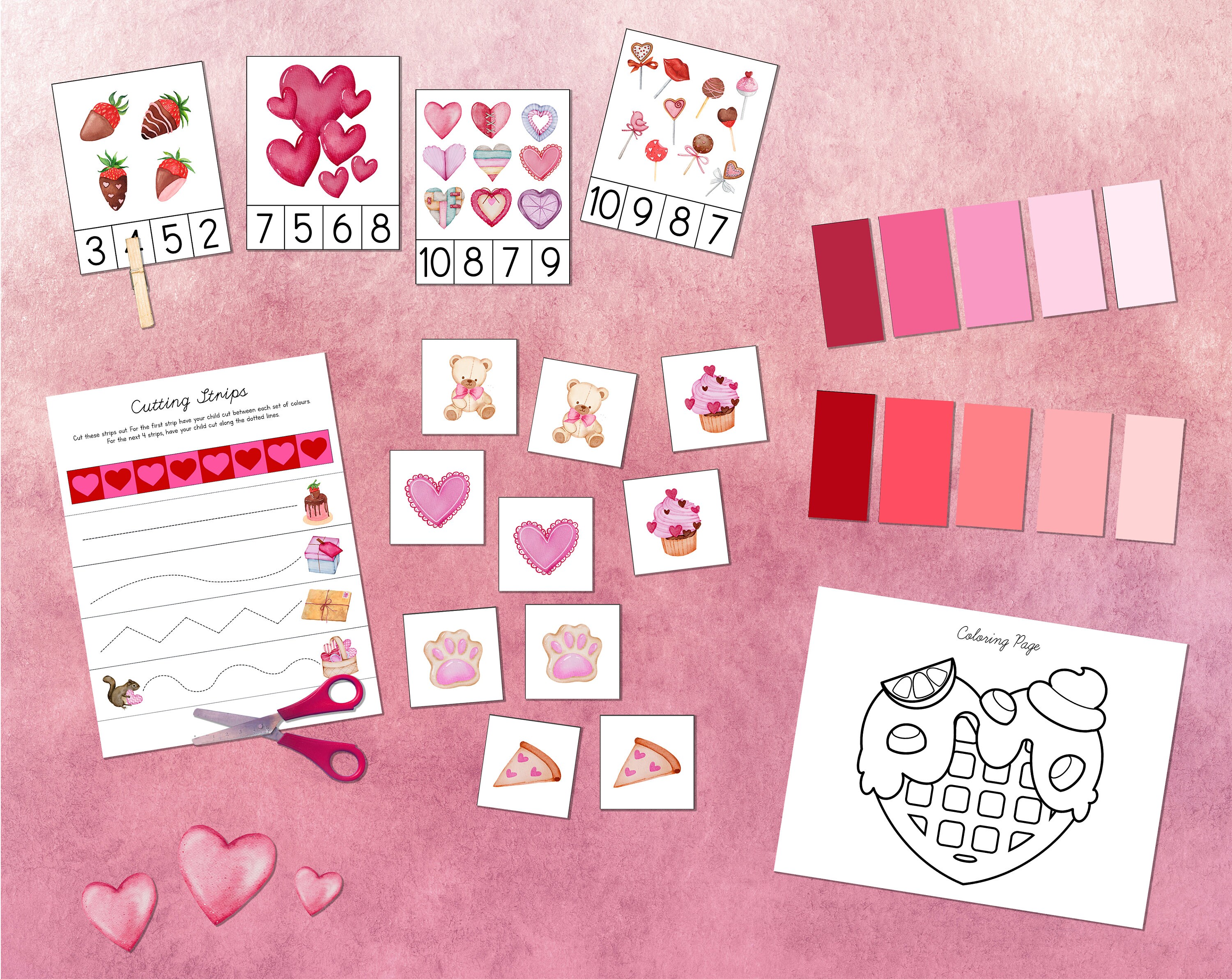Valentine's Day Preschool Printable Activity Pack - Etsy