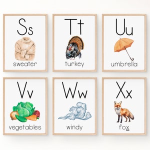 Autumn Alphabet Posters | Large Fall Alphabet Cards for Preschool ...