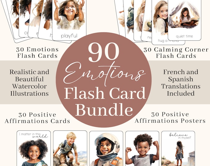 28 Photo Emotions Flashcards, Printable Feelings Flash Cards, Real ...