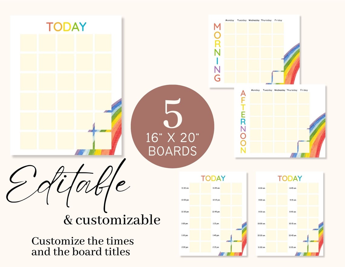 Editable Kids Daily Routine Cards for Classroom Schedule - Etsy Canada