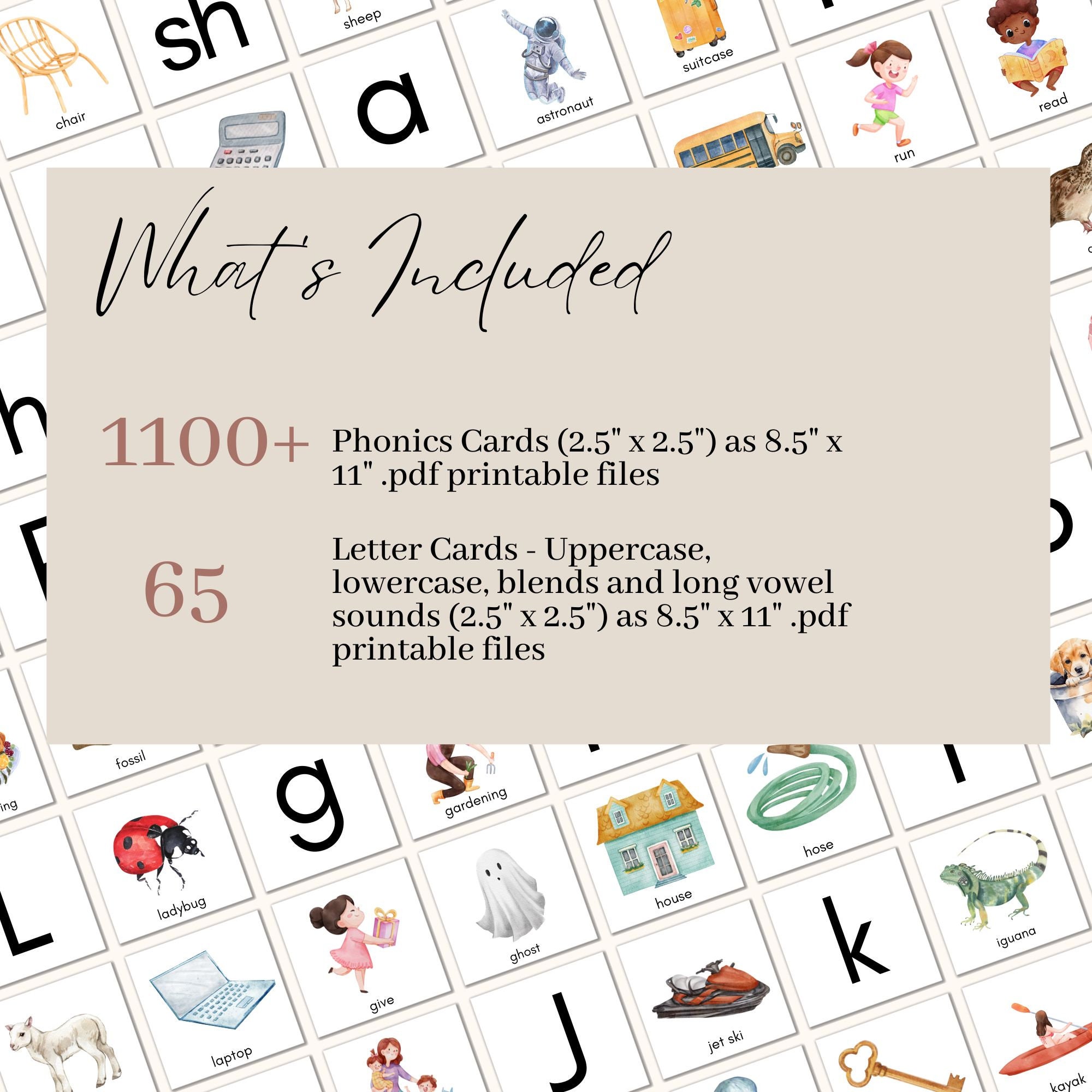 Alphabet Printable Flash Cards, Phonics Montessori Letter Tray ...