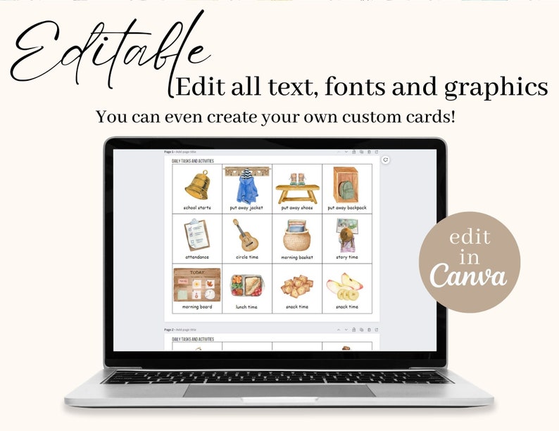 Editable Kids Daily Routine Cards for Classroom Schedule - Etsy Canada