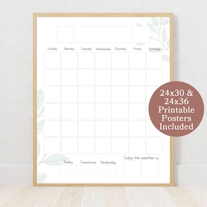 Editable Classroom Calendar, Homeschool Calendar Printable US Canadian ...