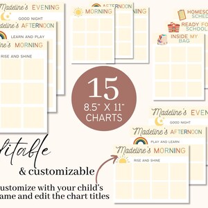 Editable Kids Daily Routine Cards | Daily Visual Schedule | Chore Chart ...