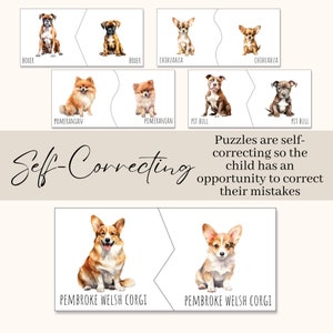 Mommy and Baby Dog Self-correcting Montessori Puzzles, Printable ...