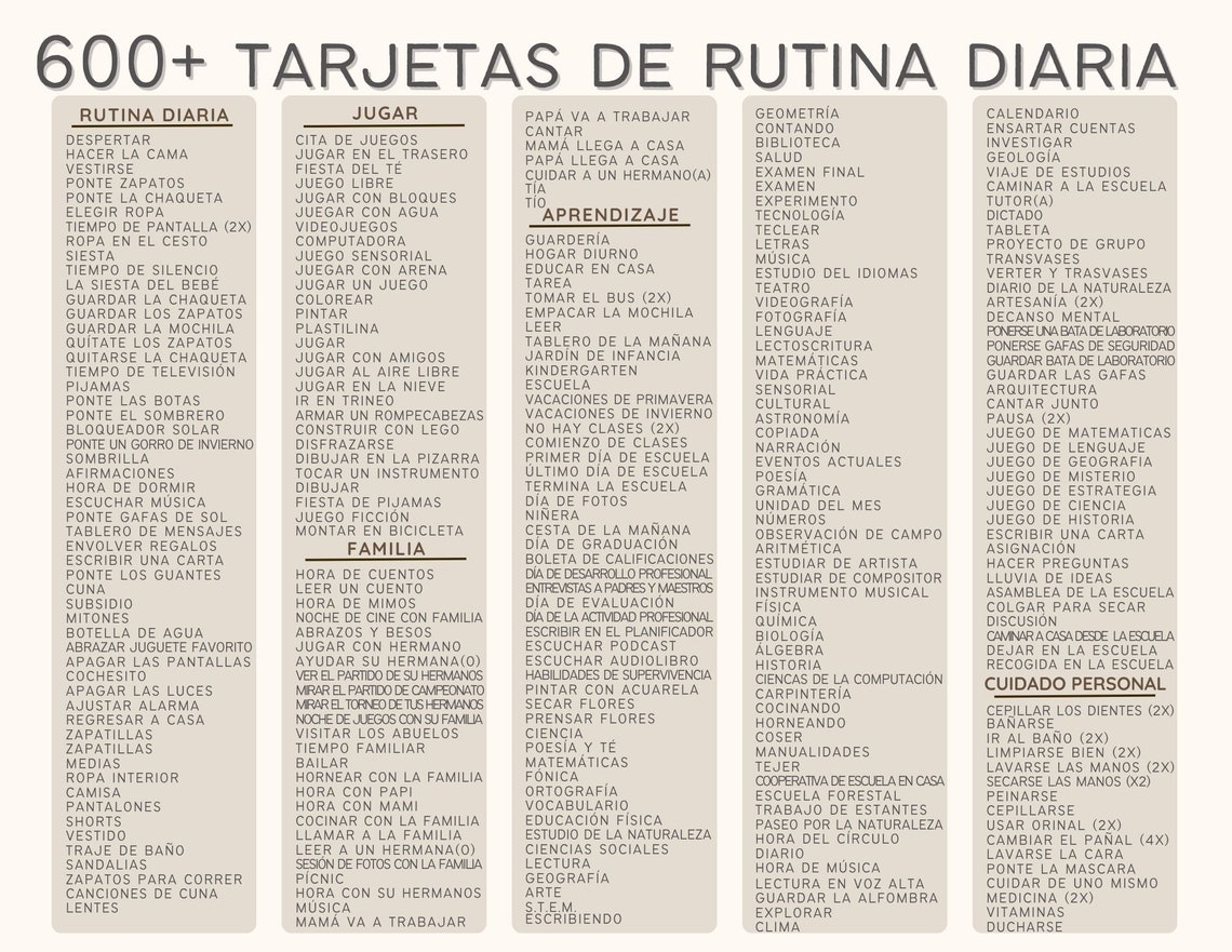 Tarjetas Editables De Rutina Diaria Para Niños | Horario Visual Diario ...