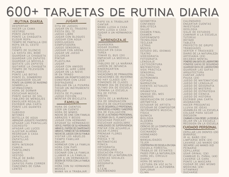 Tarjetas Editables De Rutina Diaria Para Niños | Horario Visual Diario ...