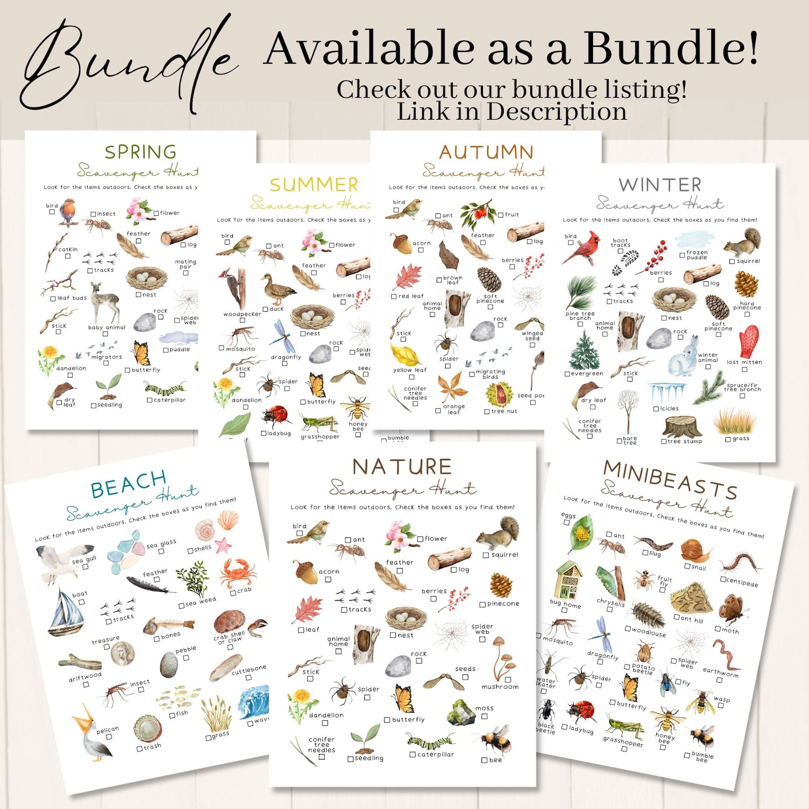 Nature Scavenger Hunt | Printable Outdoor Treasure Hunt for Kids ...