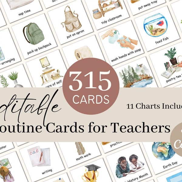 Visual Schedule Cards for Daycare Schedule - Etsy