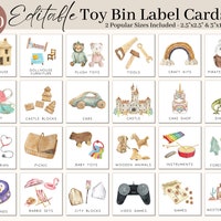 Editable Toy Storage Labels | Playroom Bin Organization | Toy Trofast ...