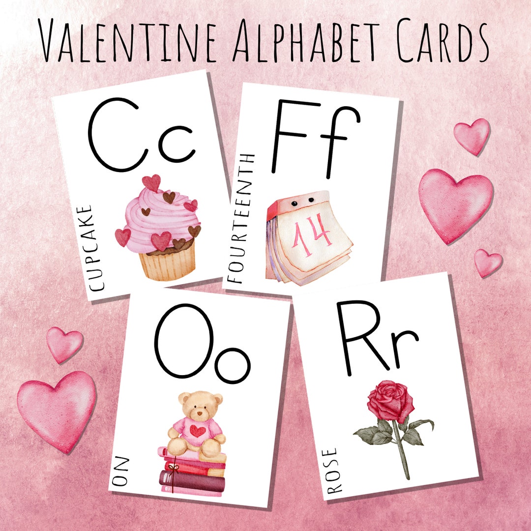 Valentine's Day Alphabet Cards | Valentine Themed Charlotte Mason ...