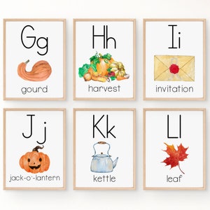 Autumn Alphabet Posters | Large Fall Alphabet Cards for Preschool ...