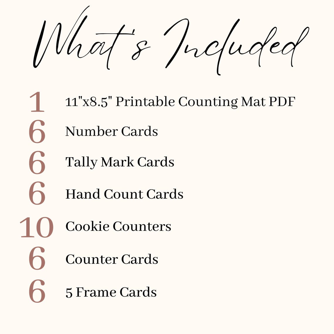 Counting Practice Mat 11" X 8.5" Printable, Counting to 5, Preschool ...