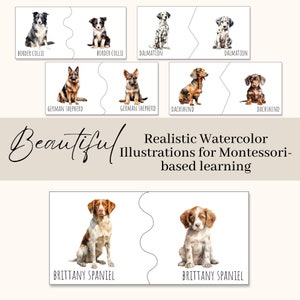 Mommy and Baby Dog Self-correcting Montessori Puzzles, Printable ...