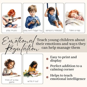 Calming Corner Flashcards | Large Montessori Calming Strategies Flash ...