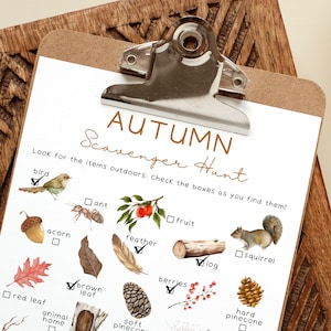 Autumn Nature Scavenger Hunt | Fall Unit Study | Printable Outdoor ...