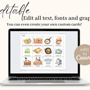 Editable Kids Daily Chore Cards | Daily Visual Schedule | Canva Chore ...