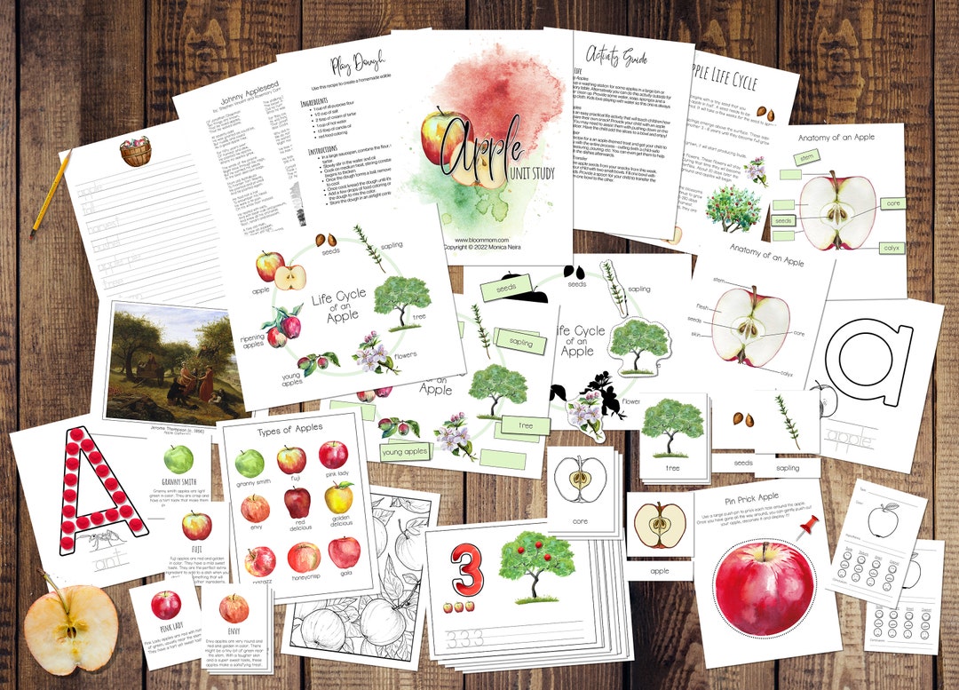 Apple Unit Study | Montessori and Charlotte Mason Watercolor Apple Fall ...