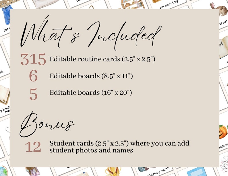 Editable Kids Daily Routine Cards for Classroom Schedule - Etsy Canada