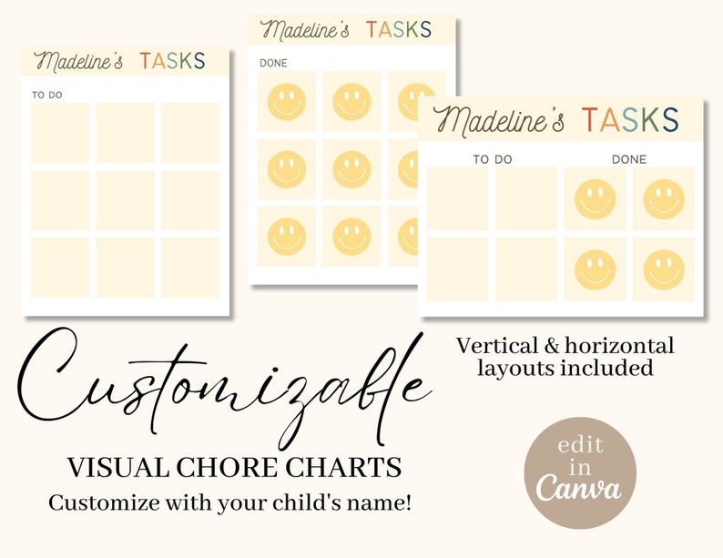 Editable Kids Daily Routine Cards | Daily Visual Schedule | Chore Chart ...
