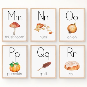 Autumn Alphabet Posters | Large Fall Alphabet Cards for Preschool ...