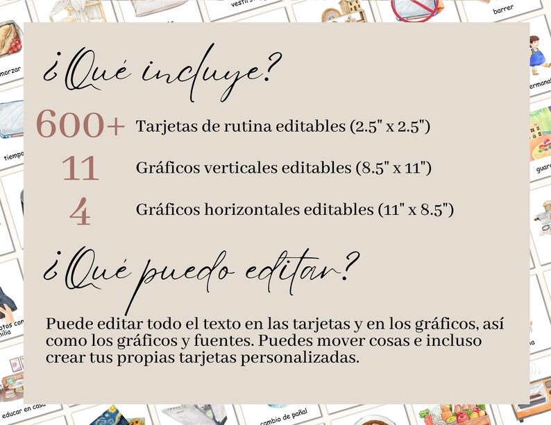 Tarjetas Editables De Rutina Diaria Para Niños | Horario Visual Diario ...