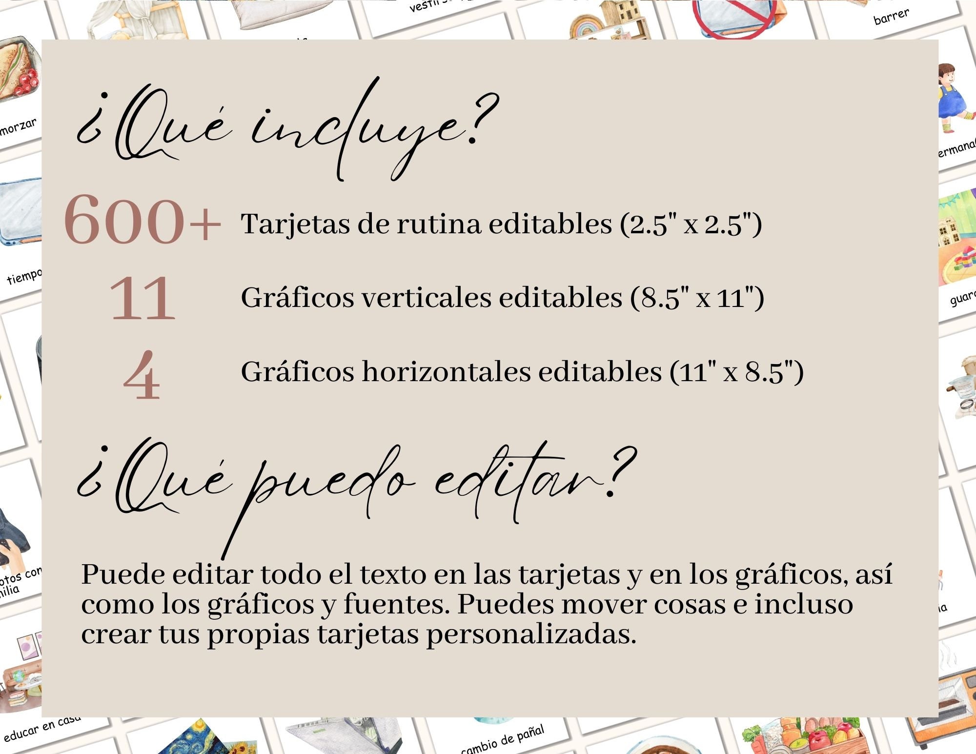 Tarjetas Editables De Rutina Diaria Para Niños | Horario Visual Diario ...
