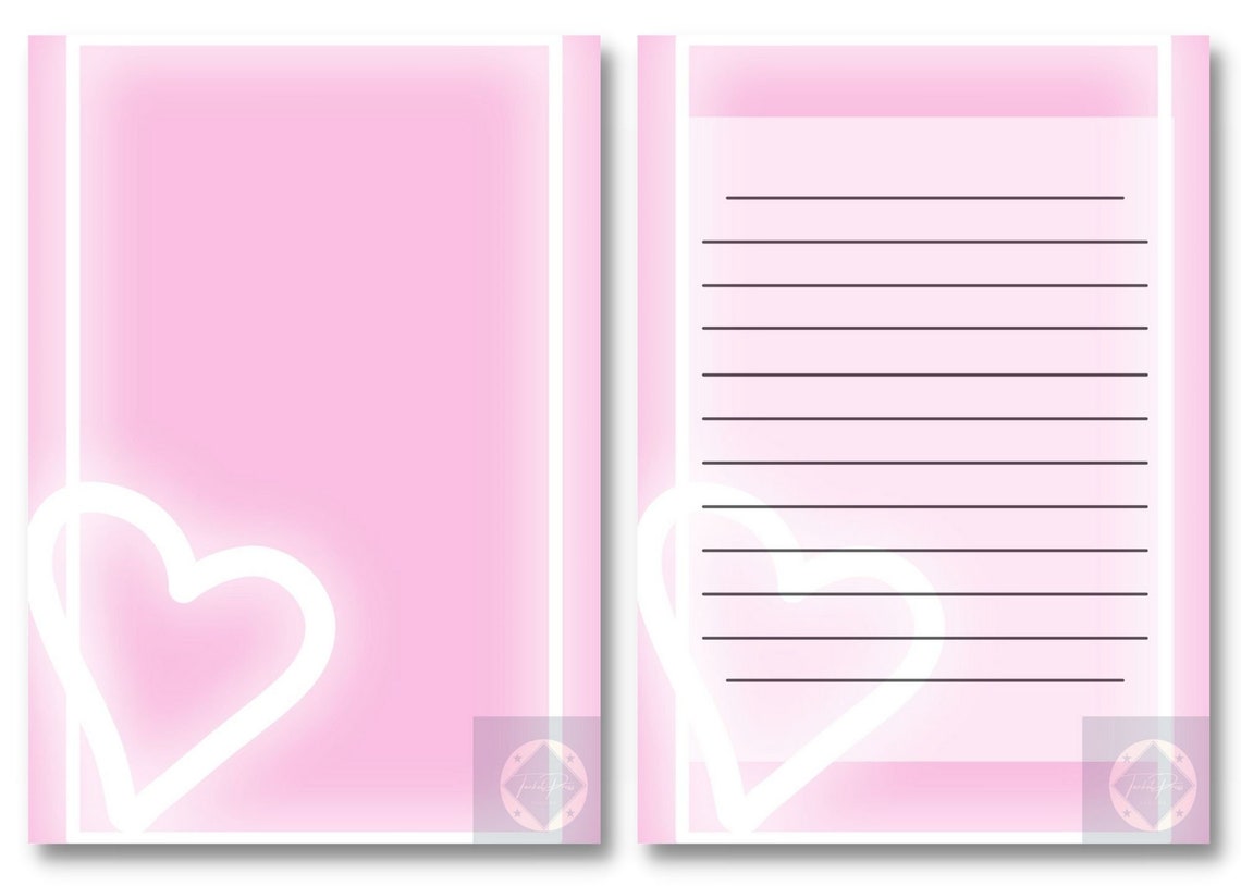 Retro Pastel Neon Printable Writing Paper digital - Etsy