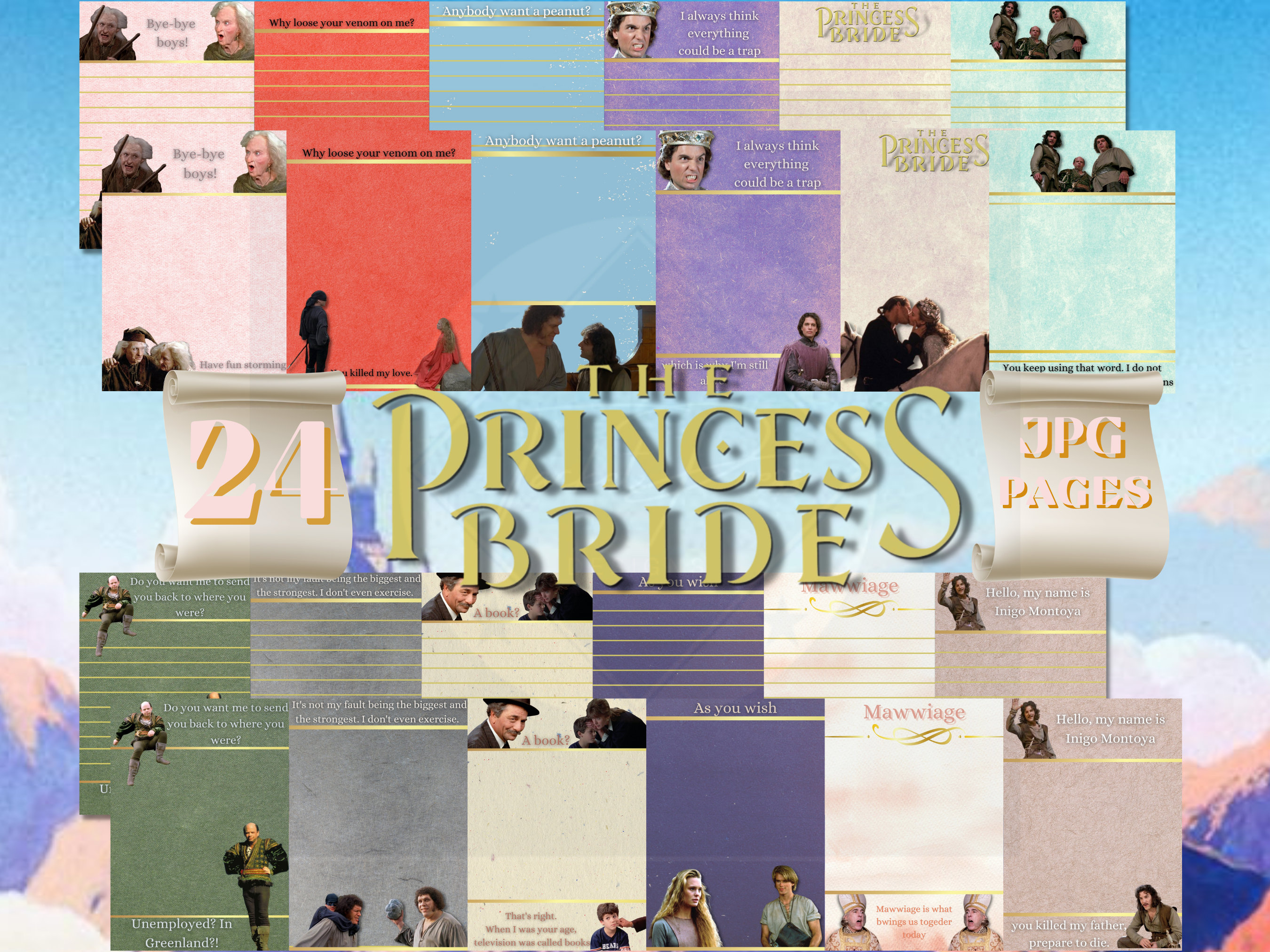 The Princess Bride printable Writing Paper digital Paperprintable ...