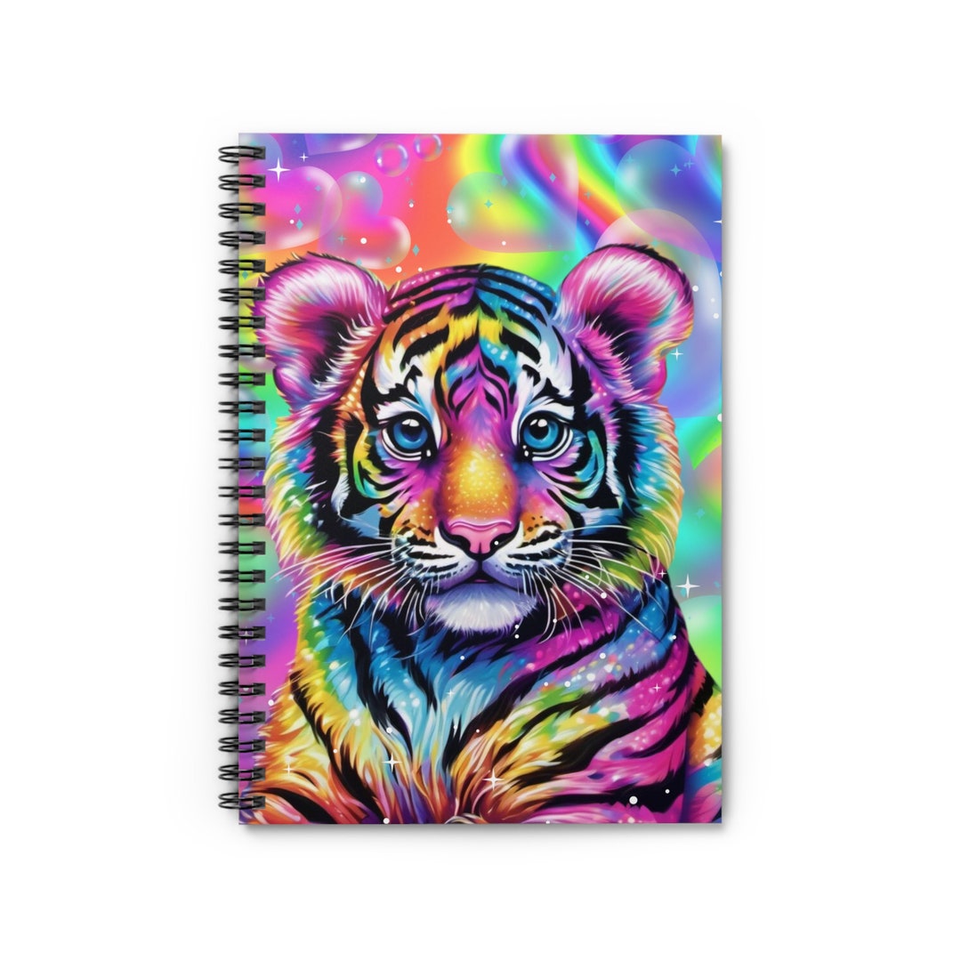 Tiger Rainbow Splash! | Lisa Frank Inspired Notebook | Rainbow Sparkle ...