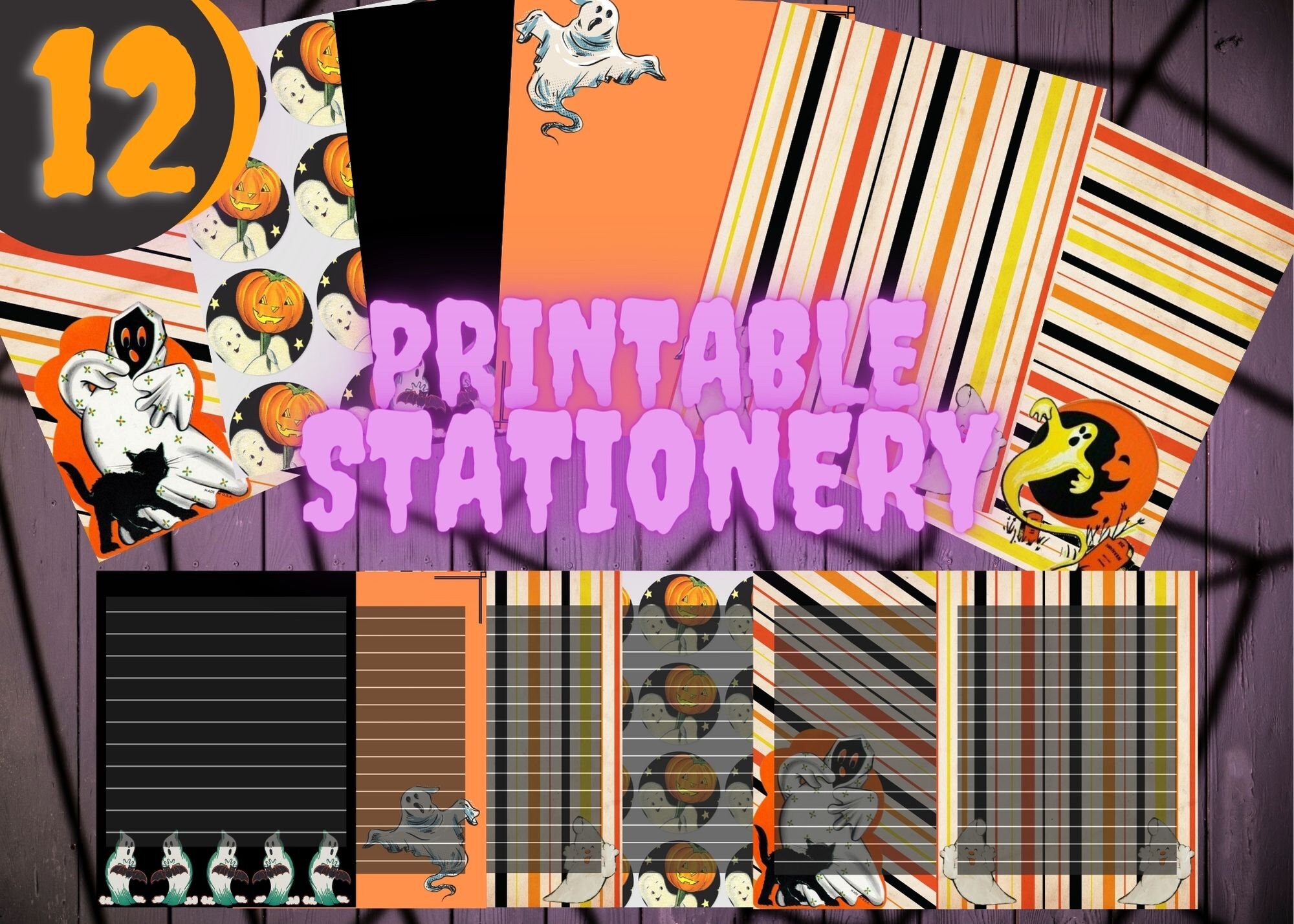 Spooktacular| Ghost Halloween| Digital Paper |spooky Halloween ...