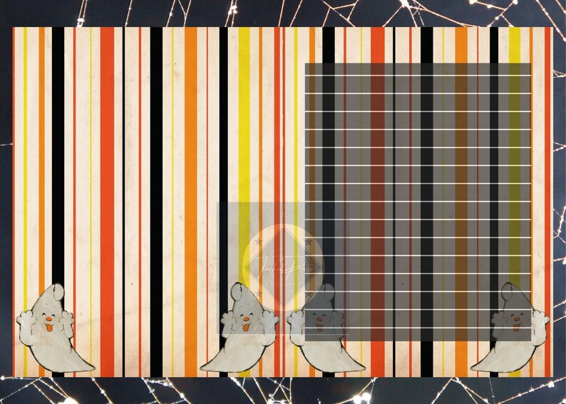 Spooktacular Ghost Halloween Digital Paper spooky Halloween Printable ...