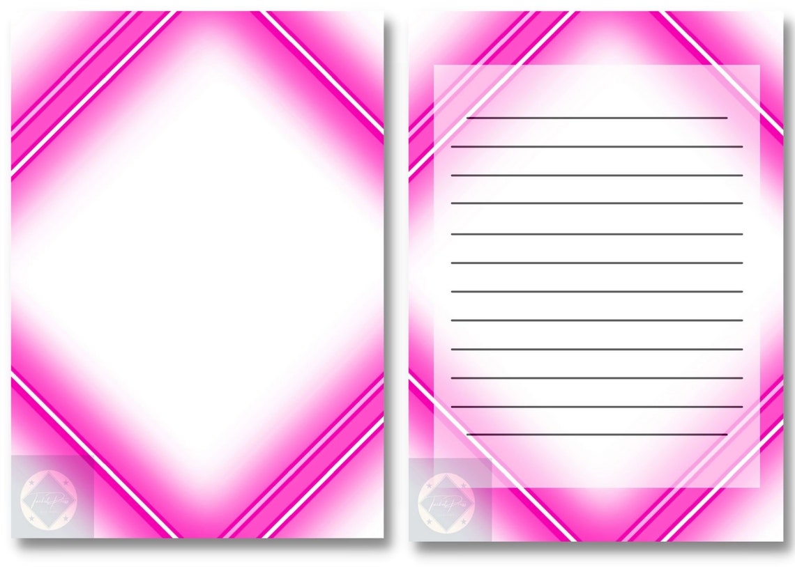 Retro Pastel Neon Printable Writing Paper digital - Etsy