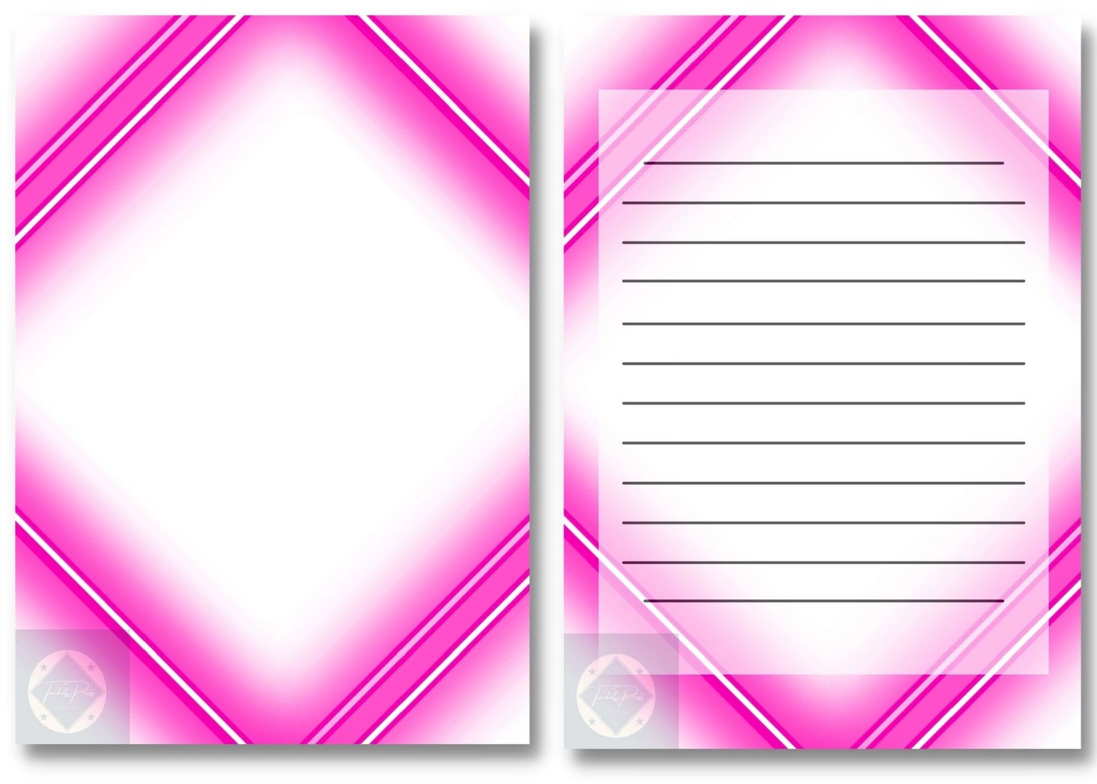 Retro Pastel Neon Printable Writing Paper digital - Etsy