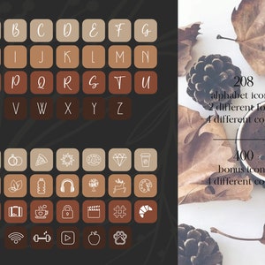 Ios 14 Fall Icons, Autumn App Icons Pack, Aesthetic Fall Widgets ...