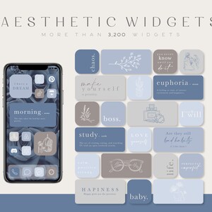 Ios Blue App Icons, Neutral Blue and Beige Icon Pack - Aesthetic ...