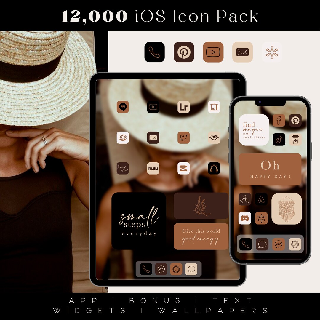 Ios Coffee App Icons, Neutral Icon Pack - Aesthetic Original Homescreen ...