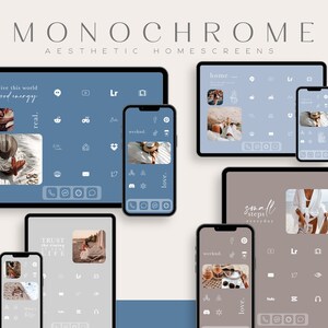 Ios Blue App Icons, Neutral Blue and Beige Icon Pack - Aesthetic ...