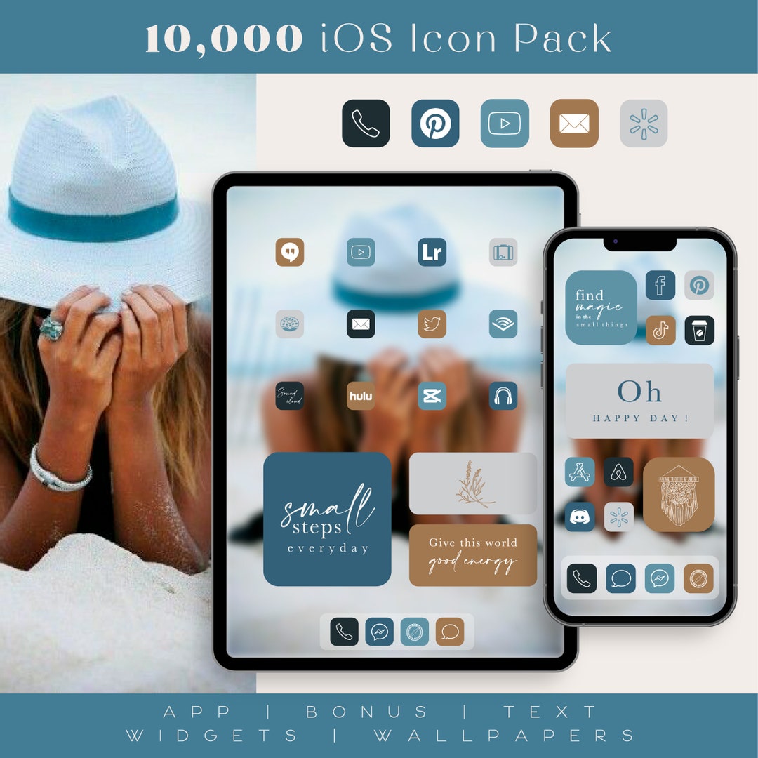 Turquoise App Icons, Water Icon Pack Aesthetic Original Homescreen for ...