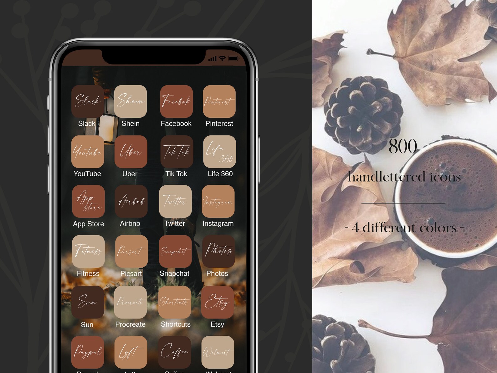 Ios 14 Fall Icons Autumn App Icons Pack Aesthetic Fall - Etsy