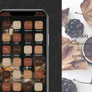 Ios 14 Fall Icons, Autumn App Icons Pack, Aesthetic Fall Widgets ...