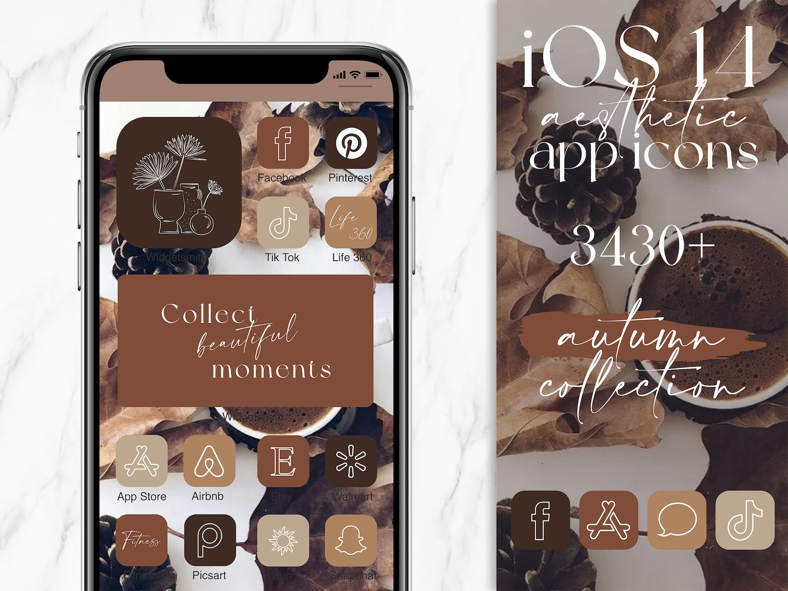 Ios 14 Fall Icons Autumn App Icons Pack Aesthetic Fall - Etsy