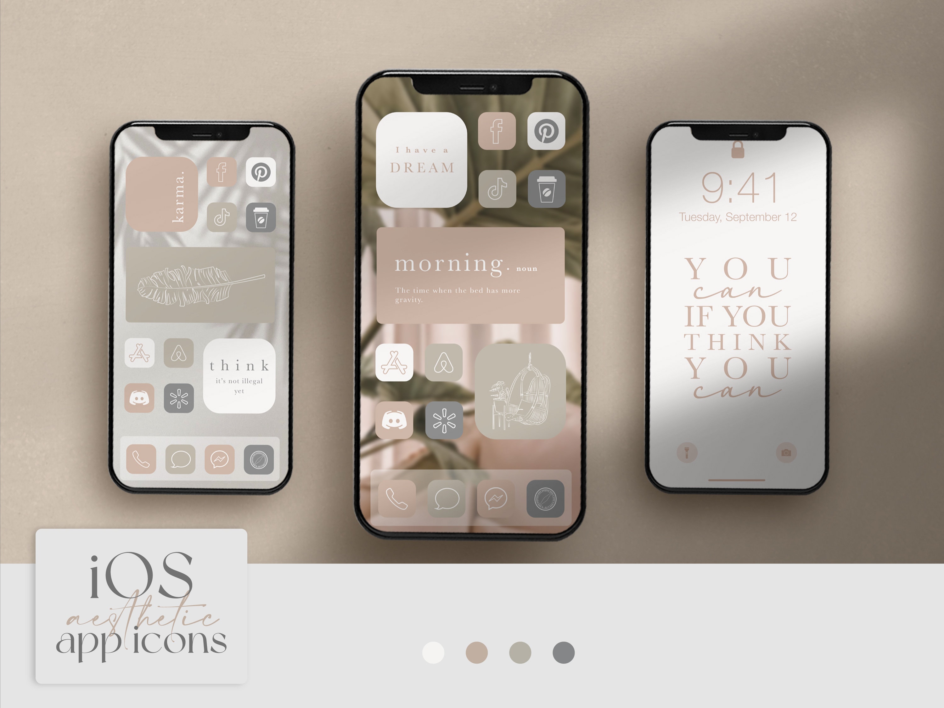 Ios App Icons, Light Neutral Icon Pack - Aesthetic Original Homescreen ...