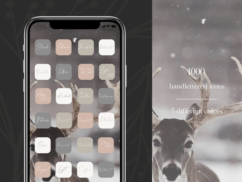 Winter Time Ios App Icons Light Neutral Icon Pack Aesthetic - Etsy