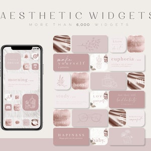 Ios Rose Gold and Pink App Icons, Neutral Icon Pack - Aesthetic ...
