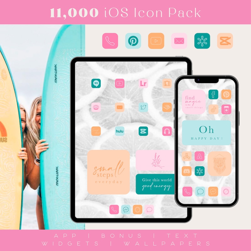 Neon App Icons - Etsy