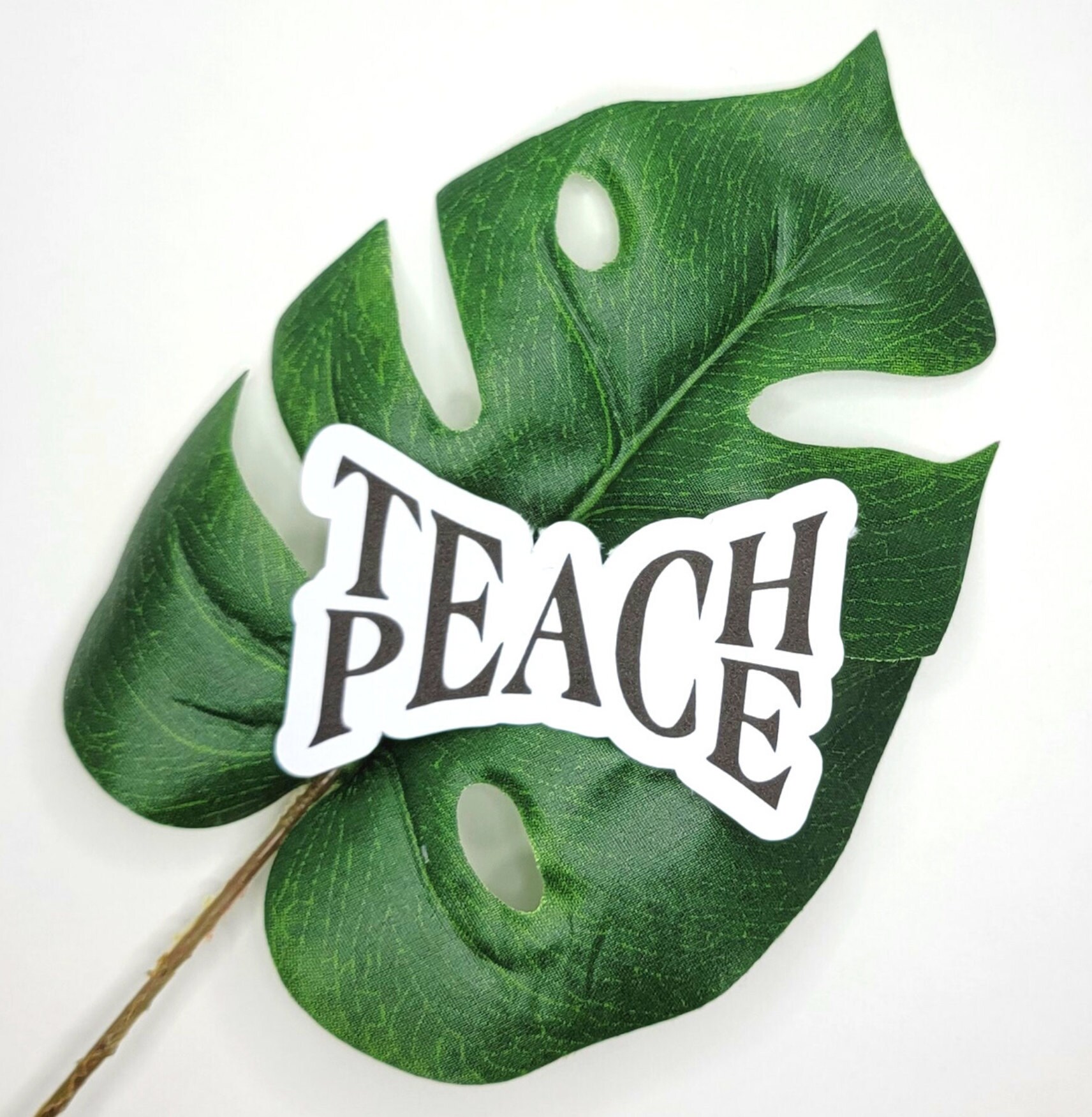 Teach Peace Sticker Laptop Sticker Teacher Sticker - Etsy UK
